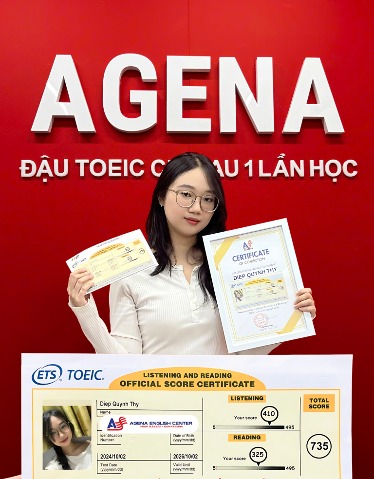 Thi Toeic Online - Trung tâm luyện thi Toeic 4 kỹ năng - Agena English Center
